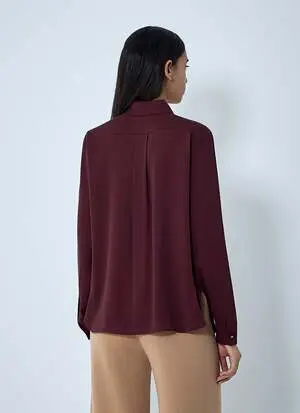 Max Mara Silk Button-down Shirt - Red