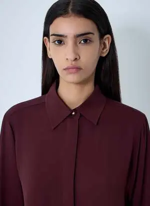 Max Mara Silk Button-down Shirt - Red