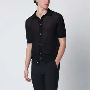 Tagliatore Openwork Cotton Short Sleeve Cardigan
