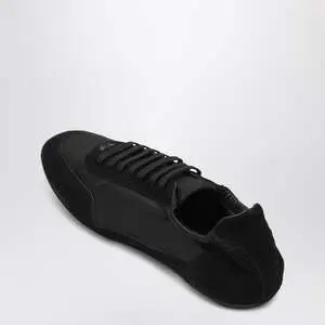 Prada Re-nylon And Suede Sneakers - Black