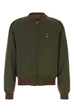 Visvim Olive Wool Blend Gunner Down Jacket - Green
