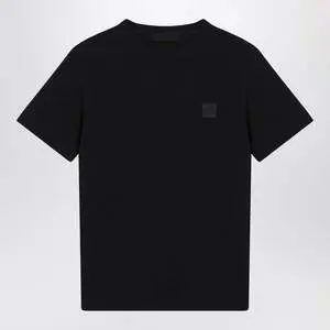 Stone Island Navy T-shirt With Logo Patch - Blue