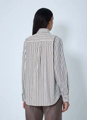 Bottega Veneta Striped Cotton Poplin Button-down Shirt