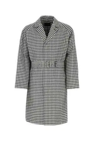 Prada Embroidered Cotton Overcoat