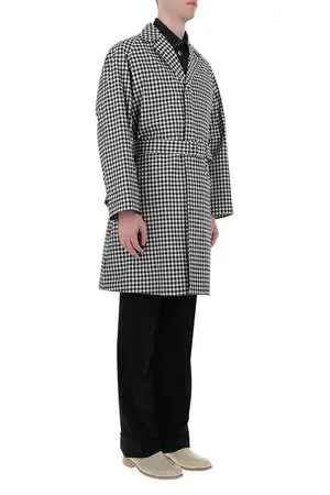 Prada Embroidered Cotton Overcoat