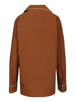 FORTE_FORTE Cotton Poplin Shirt With Contrast Piping