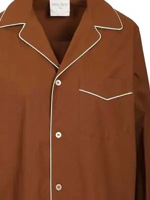 FORTE_FORTE Cotton Poplin Shirt With Contrast Piping