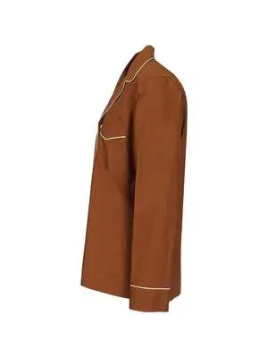 FORTE_FORTE Cotton Poplin Shirt With Contrast Piping