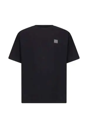 Stone Island T-shirt With Logo Patch - Black