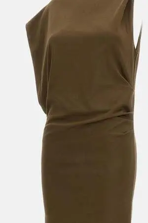 Jacquemus Asymmetric Draped Midi Dress