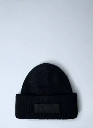 Jacquemus Logo Motif Beanie Hat - Black