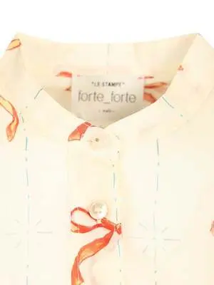 FORTE_FORTE Serafino Printed Cotton-silk Blend Shirt