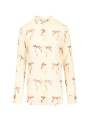 FORTE_FORTE Serafino Printed Cotton-silk Blend Shirt