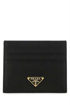 Prada Leather Card Holder - Black