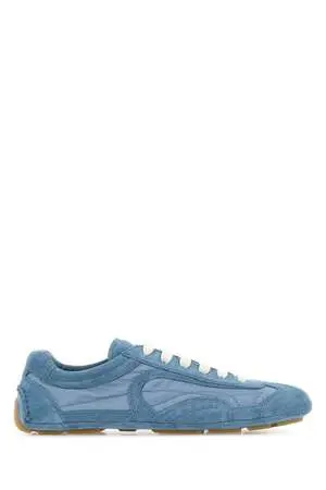 Prada PRADA Light Suede And Re-Nylon Montecarlo Re-Edition 2005 Sneakers Blue