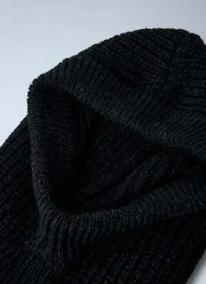LEMAIRE Knitted Wool-blend Hood - Brown