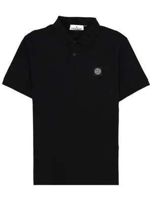 Stone Island Polo With Logo - Black