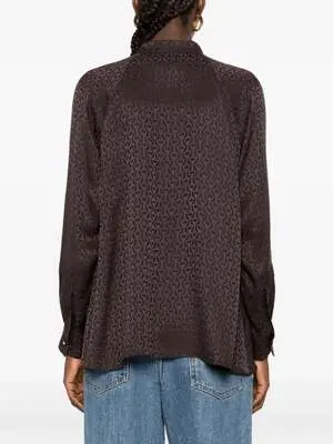 Gucci Horsebit Jacquard Silk Shirt
