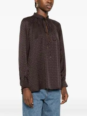 Gucci Horsebit Jacquard Silk Shirt