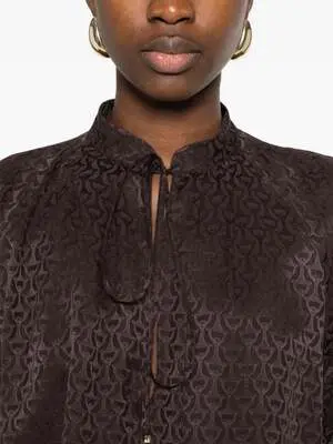 Gucci Horsebit Jacquard Silk Shirt