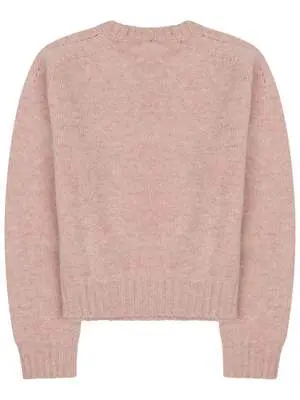 Celine Round Neck Wool Pullover Sweater