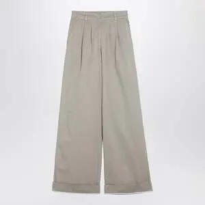 Palm Angels PALM ANGELS Cotton Wide Leg Trousers Cream