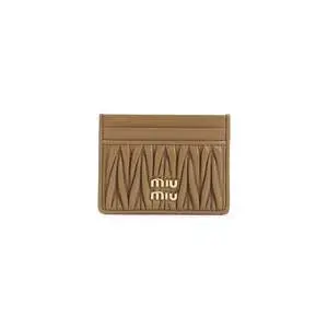 Miu Miu Miu Miu Lamb Leather Cardholder Women Brown