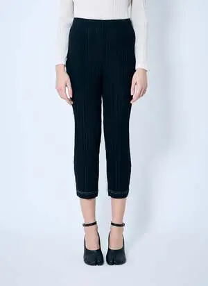 Issey Miyake Cropped Pleated Pants