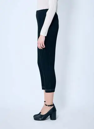 Issey Miyake Cropped Pleated Pants