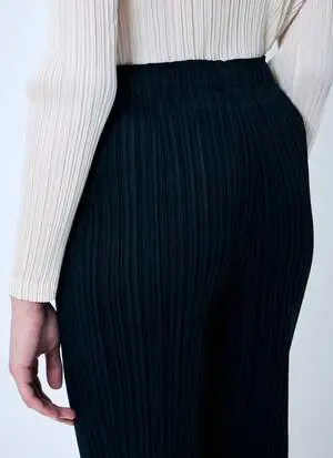 Issey Miyake Cropped Pleated Pants