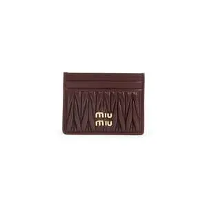 Miu Miu Lamb Leather Cardholder - Red