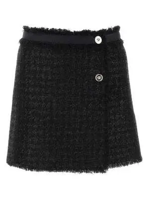 Versace Tweed Mini Skirt - Black
