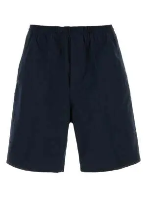 Prada Dark Poplin Bermuda Shorts - Blue