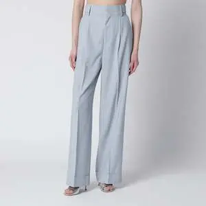 Alberta Ferretti Light Viscose Blend Trousers - Blue