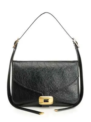 Balenciaga Medium Clicca Leather Shoulder Bag - Black