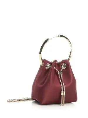 JIMMY CHOO Bon Bon Satin Bag With Metal Bracelet Top Handle - Multicolor