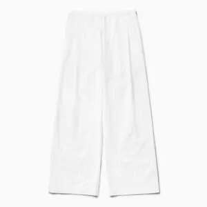 1989 STUDIO Striped Poplin Cotton Boxy Pants - White