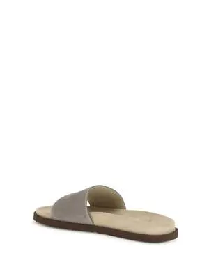 Brunello Cucinelli Suede Slide Sandals