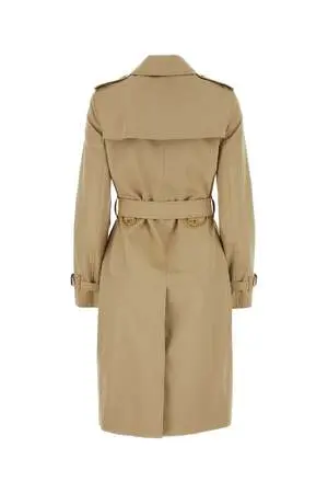 Burberry Beige Cotton Trench Coat - Brown