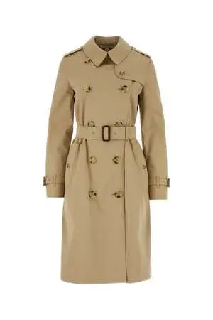 Burberry Beige Cotton Trench Coat - Brown