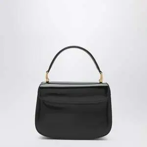 AMI Paris Leather Shoulder Bag - Black