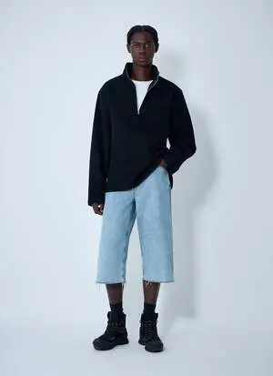 RIER Riera Zip-up Fleece Sweatshirt - Black