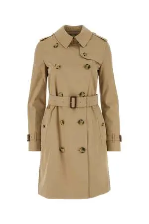 Burberry Beige Cotton Trench Coat - Brown