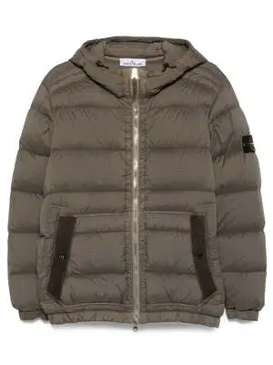 Stone Island Padded Down Jacket With Hood - Multicolor