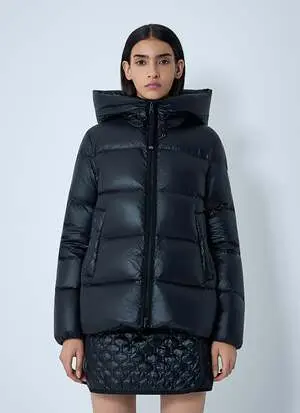 Moncler Quilted Hooded Parka - Black