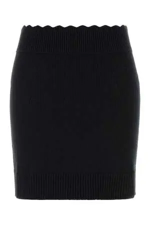 Chloé Wool Blend Mini Skirt - Black