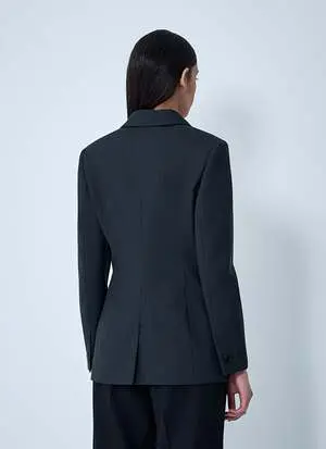 Gucci Double-breasted Wool Blazer With Notched Lapels - Black