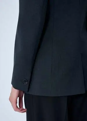 Gucci Double-breasted Wool Blazer With Notched Lapels - Black