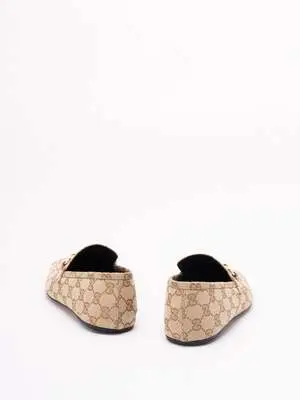 Gucci Gg Monogram Loafers With Gold Tone Horsebit Detail - Multicolor