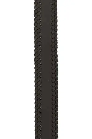 Prada Braided Leather Belt With Silver Metal Finishing
